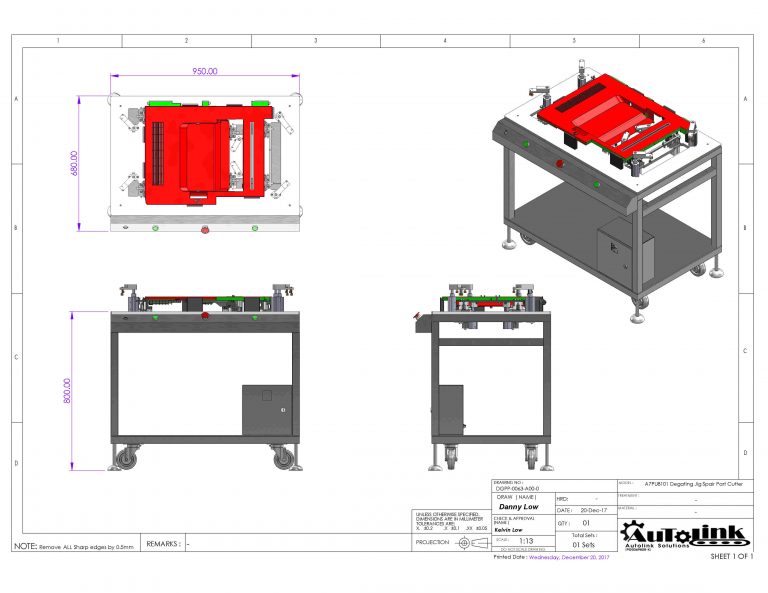 Runner Gate Cutting Jig - AutoLink Solution